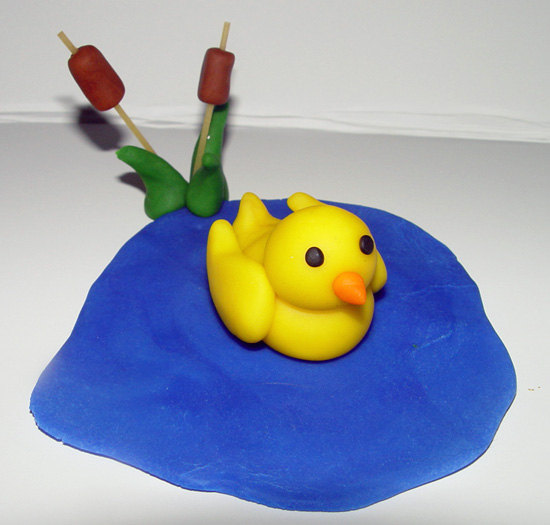 Edible Fondant Duck Cake Topper on Luulla